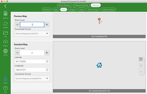 how do i select the default latitude and longitude esri community