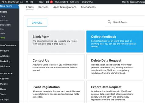 How To Create A Form On Your Wordpress Website Using Ninja Forms • The
