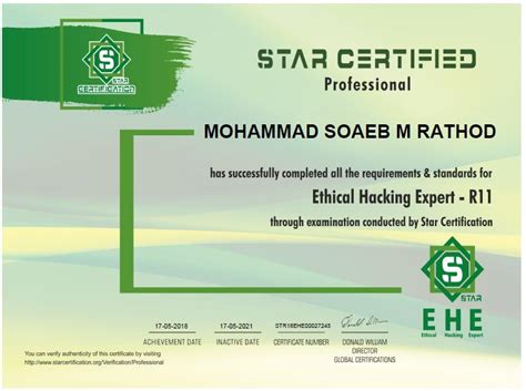 Mohammad Soaeb Rathod On Linkedin Ehe Ethicalhackingexper Expert Starcertification Star