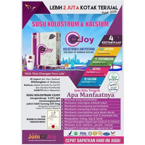 Susu C2 Joy Berrymix Colever [susu Kolostrum Dan Kalsium Untuk Sesi