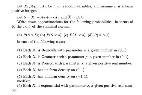 solved let x1 x2 …xn be i i d random variables and assume