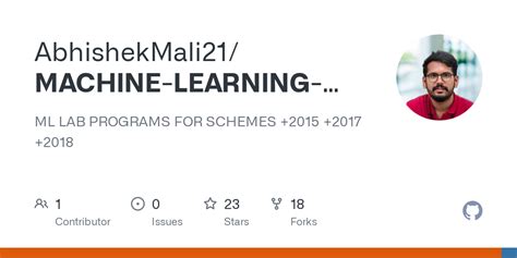 GitHub AbhishekMali MACHINE LEARNING LABORATORY ML LAB PROGRAMS FOR SCHEMES