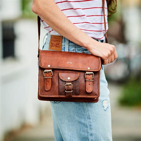 Personalised Womens Leather Satchel Etsy