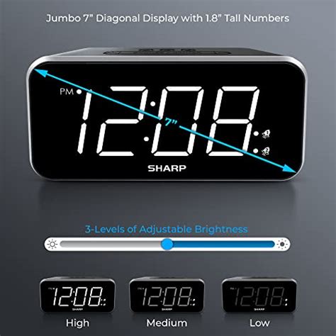 Sharp Digital Alarm Clock Jumbo Display At Jannie Hunt Blog
