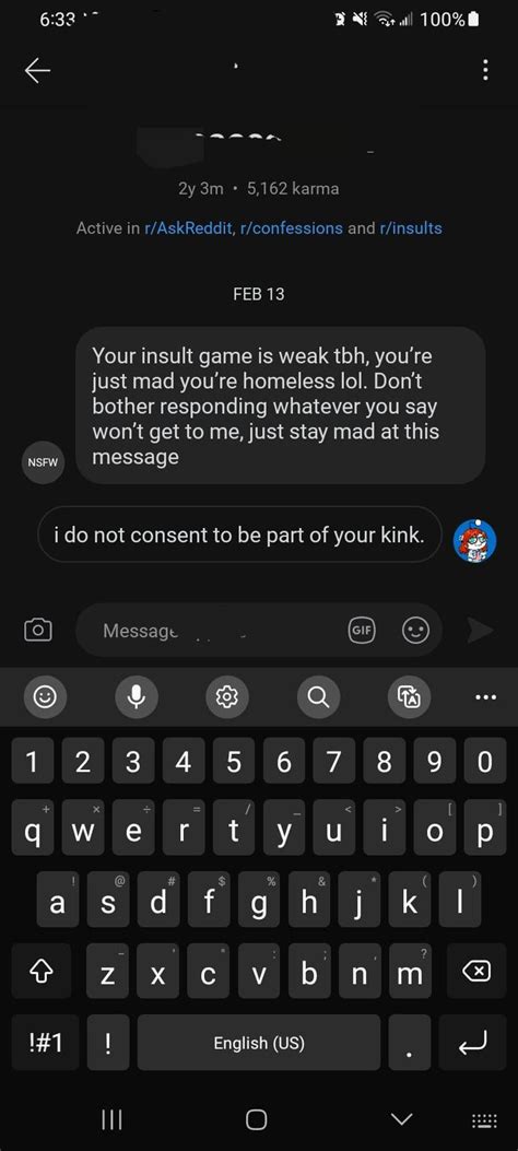 Nice Try Lol Creep Tries To Bait Me Into Shaming Him Because Its His