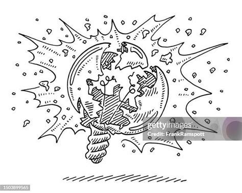 Exploding Light Bulb Drawing High Res Vector Graphic Getty Images