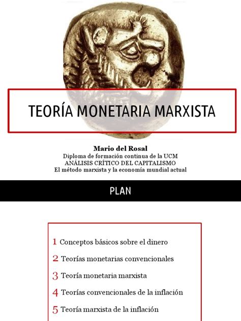 Esquema De Mario Del Rosal Sobre Teoría Monetaria Pdf