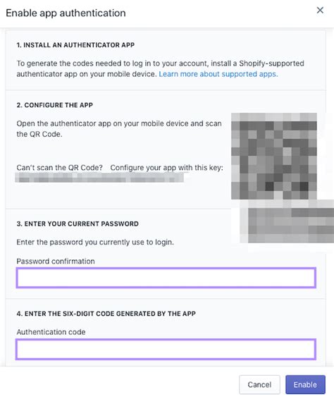 Setting Up Trusona For Shopify Using 2 Step Verification With Totp Trusona Docs