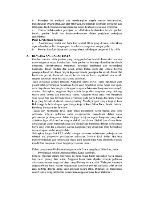 File Rab Rencana Anggaran Biaya Modul Rencana Anggaran Biaya