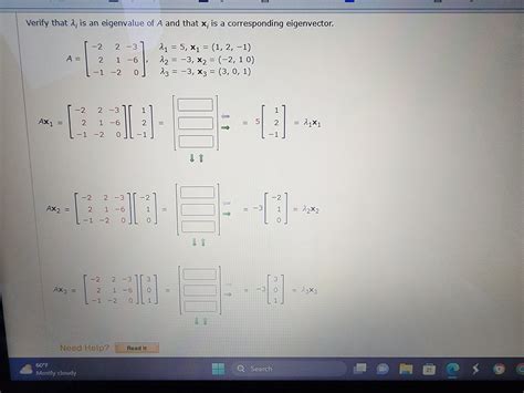 solved verify that λi is an eigenvalue of a and that xi is a