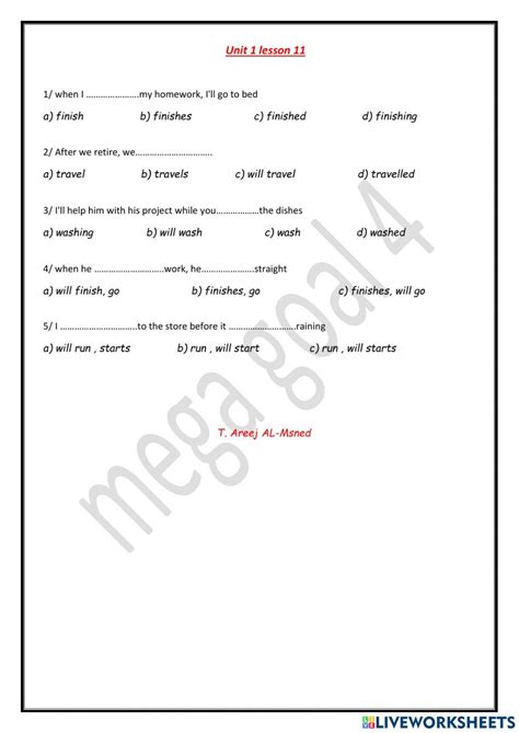 Mega 4 Unit 2 Lesson 3 Worksheet Artofit