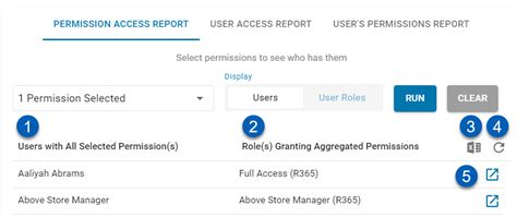 generating a permissions access report