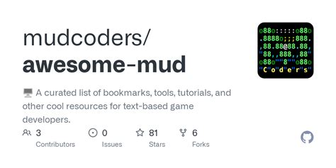 Github Mudcoders Awesome Mud A Curated List Of Bookmarks Tools Tutorials And Other Cool