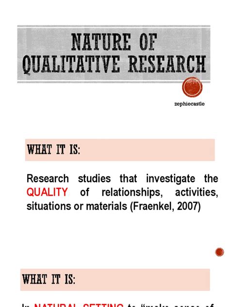 nature of qualitative research pdf