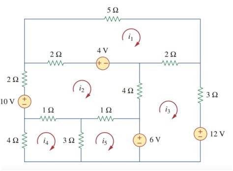 solved write the mesh current equations for this circuit 5