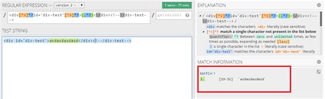 Html Getting Div Content Using Javascript Regex Doesn T Work Stack Overflow