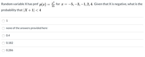 Solved Random Variable X Has Pmf Px 5 3 124 Given