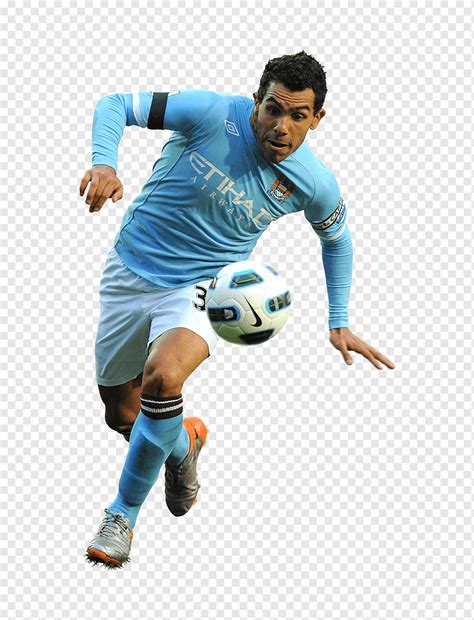 Pria Yang Akan Menendang Bola Carlos Tevez Tim Sepak Bola Nasional Argentina Manchester City F