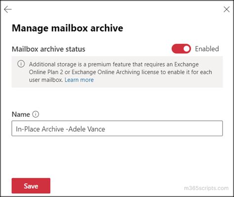 Archive And Deletion Policy For Exchange Online Mailboxes
