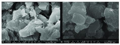 Sem Micrographs Of Fe Mn Nps At 1 µm A 200 Nm B Download