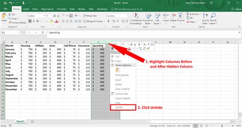 How To Hide And Unhide Columns In Excel German Pearls