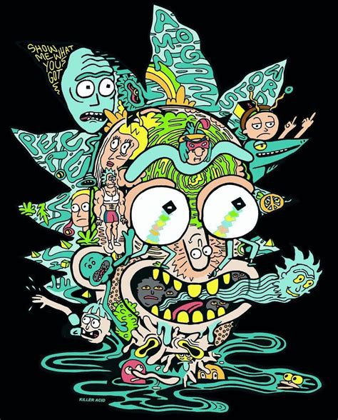 Psychedelic Trippy Rick And Morty Zerkalovulcan