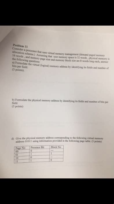 Solved Consider A Processor That Uses Virtual Memory Chegg