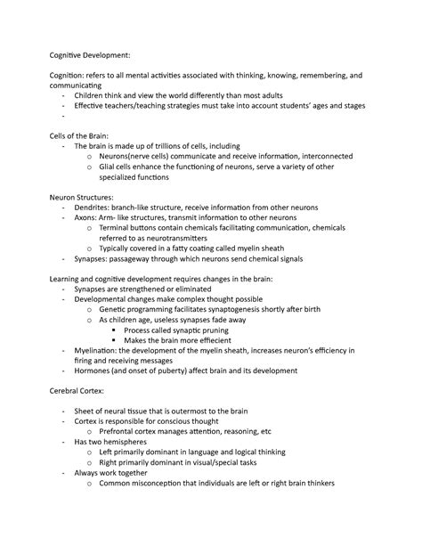 Cognitive Development Issues Of Development Nature Nurture