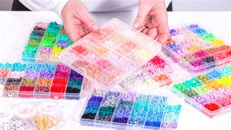 Colorful Bead Sorting A Crafters Palette Stock Image Image Of