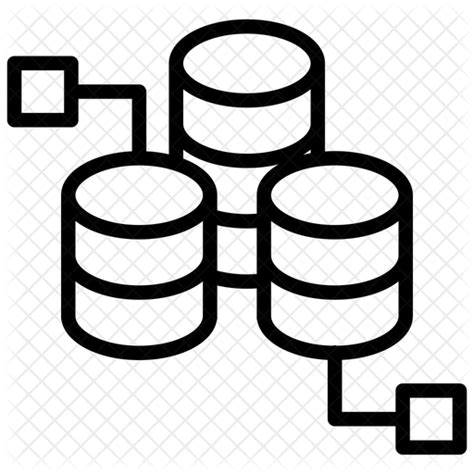 Database Architecture Icon - Download in Line Style