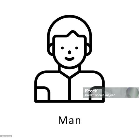 Man Vector Outline Icon Eps File 10 Stock Illustration Download Image