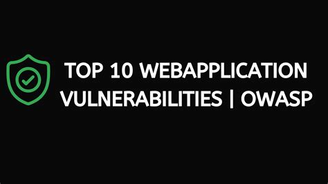 TOP Web Application Vulnerabilities OWASP