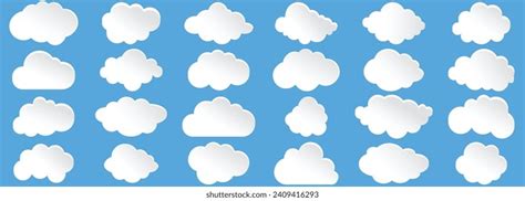 구름 세트 클라우드 아이콘추상 흰색 구름이 스톡 벡터로열티 프리 2409416293 Shutterstock