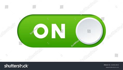Slider Toggle Switch On Button Realistic Stock Vector Royalty Free 2184814833 Shutterstock