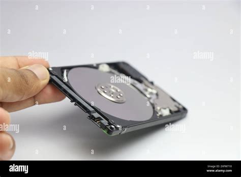 Computer Hard Disk Drive With Its Top Case Removed To Have A Look At