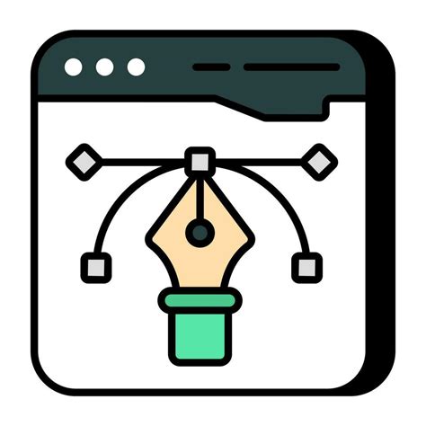 Pen With Nodes Bezier Tool Icon 26270309 Vector Art At Vecteezy