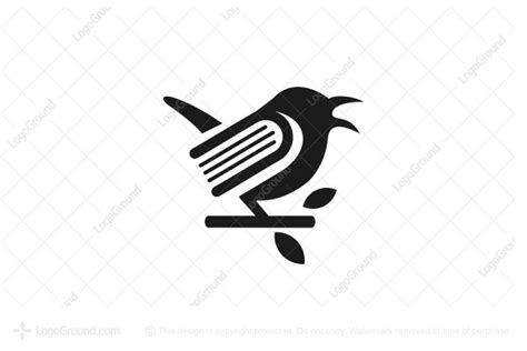 Wren Bird Book Logo