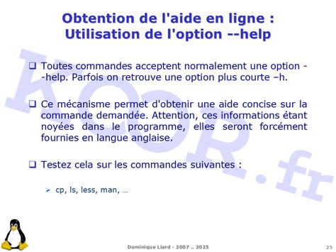 Commandes De Base Unixlinux Obtention De Laide En Ligne