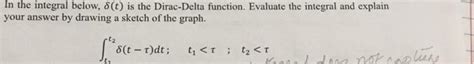 Solved In the integral below δ t is the Dirac Delta Chegg com