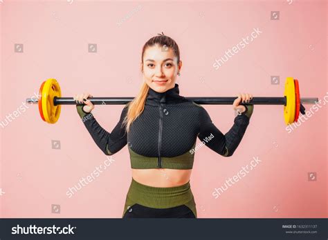 Sexy Fitness Athlete Performs Exercises On Stock Photo Shutterstock