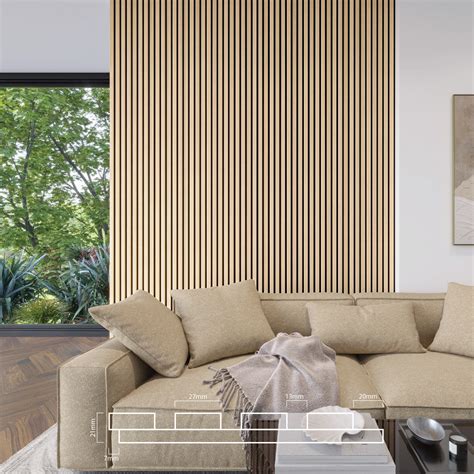Washed Oak Slat Acoustic Panel Profile Panels