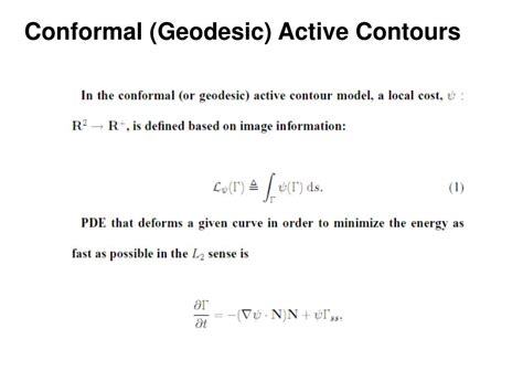 Ppt Geodesic Active Contours In A Finsler Geometry Eric Pichon John Melonakos Allen