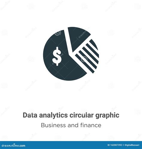 Data Analytics Circular Graphic Vector Icon On White Background Flat