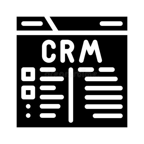 Crm System Glyph Icon Vector Illustration Sign Stock Vector Illustration Of Black Monochrome