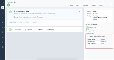 Freshservice Quick View Requester Assets Integration Freshworks Marketplace
