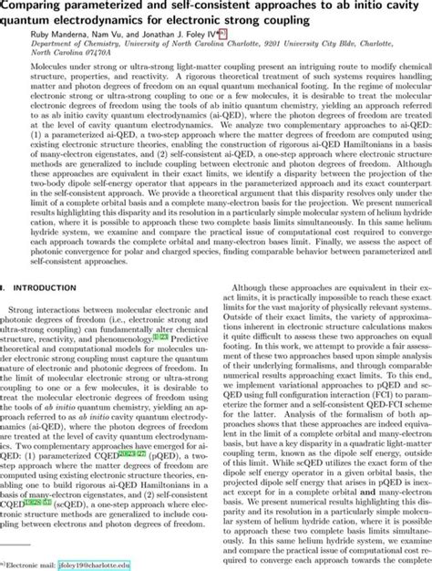 Comparing Parameterized And Self Consistent Approaches To Ab Initio