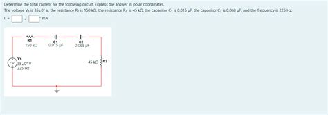 Solved Determine The Total Current For The Following Chegg Com