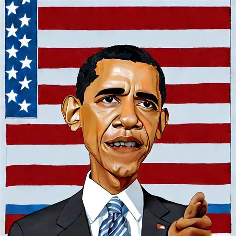 Barack Obama Portrait In The Style Of Spongebob Squarepants Animation