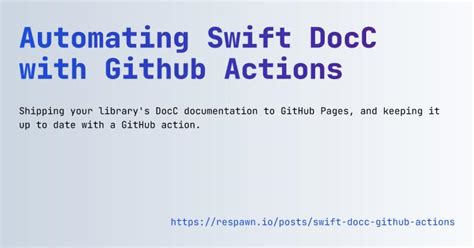 Natik Gadzhi On Linkedin Automating Swift Docc With Github Actions