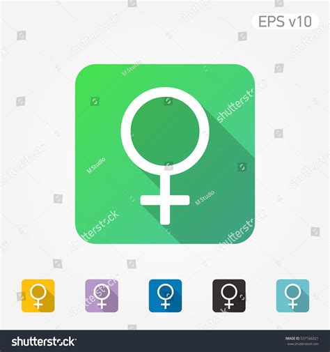 Colored Icon Sex Symbol Shadow Stock Vector Royalty Free 537166321